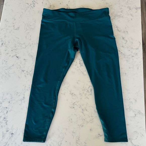 Fabletics | Pants & Jumpsuits | Fabletics Teal Leggings Xl Zipper ...